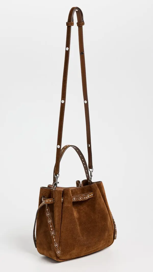 Tory Burch Romy Studded Suede Bucket Bag