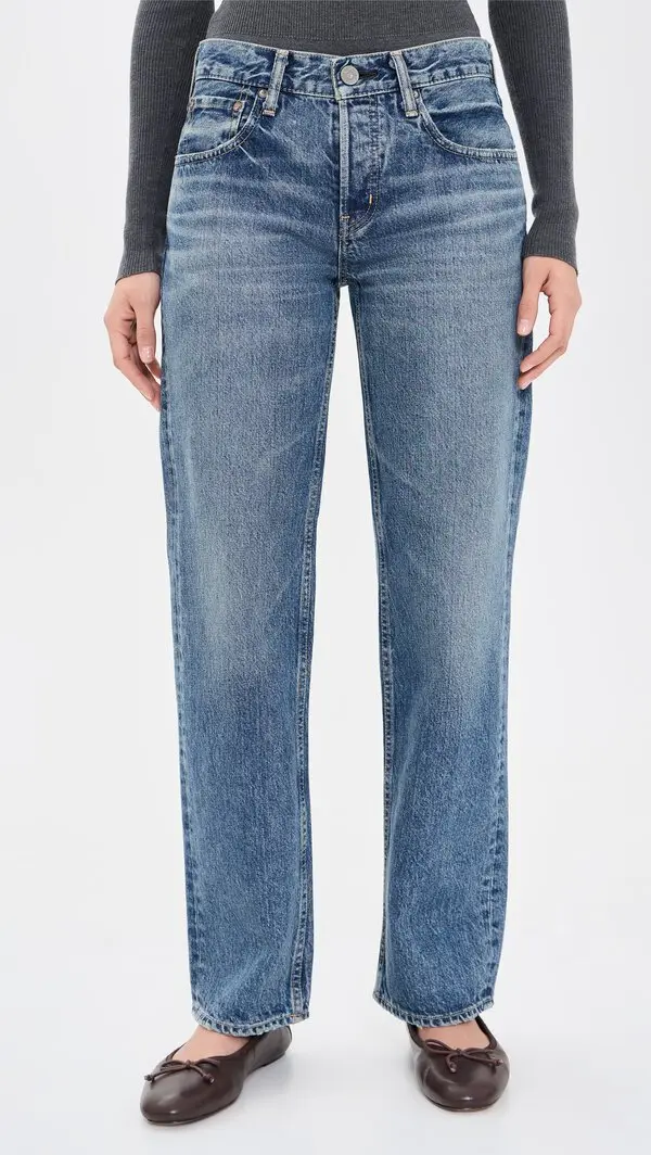 Moussy Vintage Clinton Straight Low Jeans