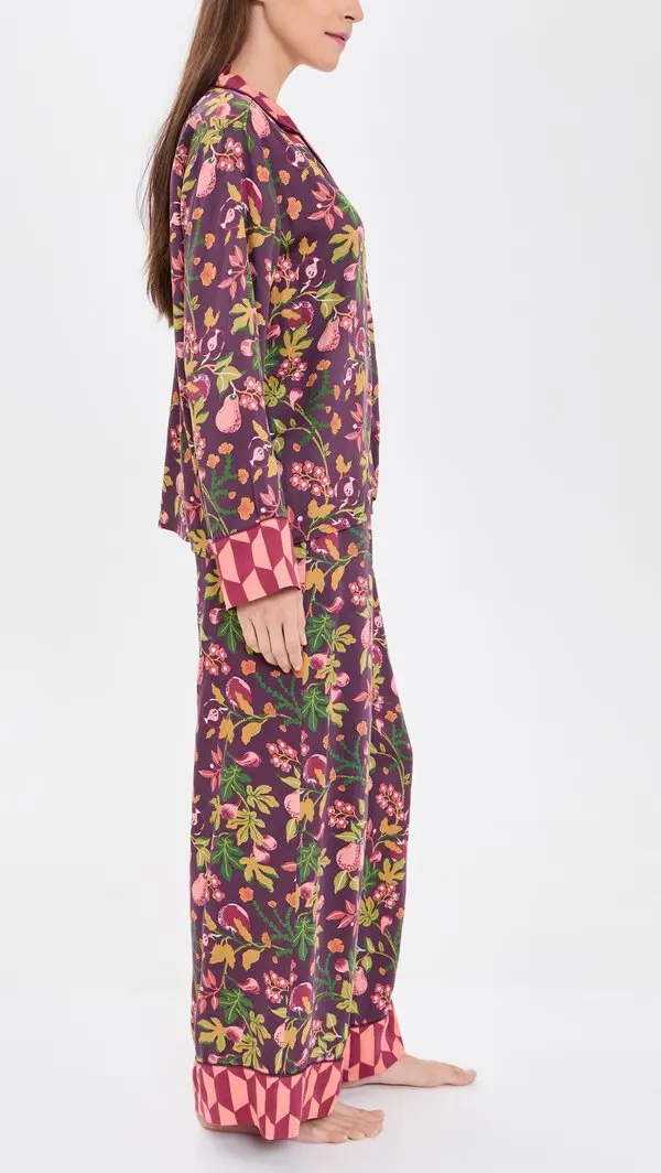 PRINTFRESH Pomme & Poire Satin Soho Pajama Set