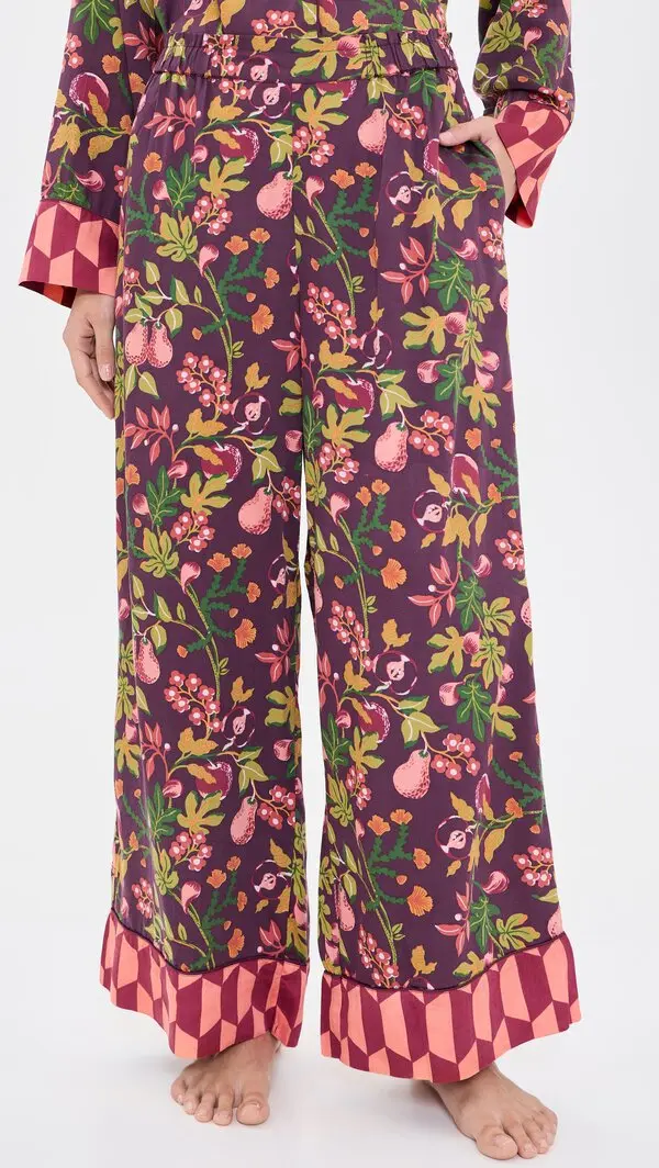 PRINTFRESH Pomme & Poire Satin Soho Pajama Set