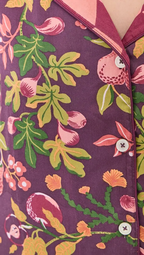 PRINTFRESH Pomme & Poire Satin Soho Pajama Set