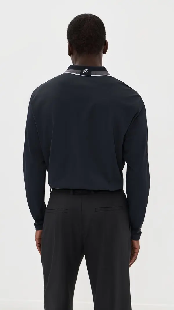 MALBON Trace Long Sleeve Polo