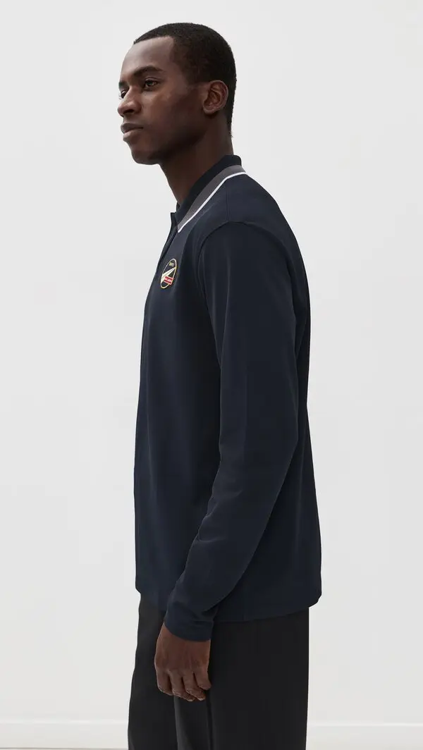MALBON Trace Long Sleeve Polo
