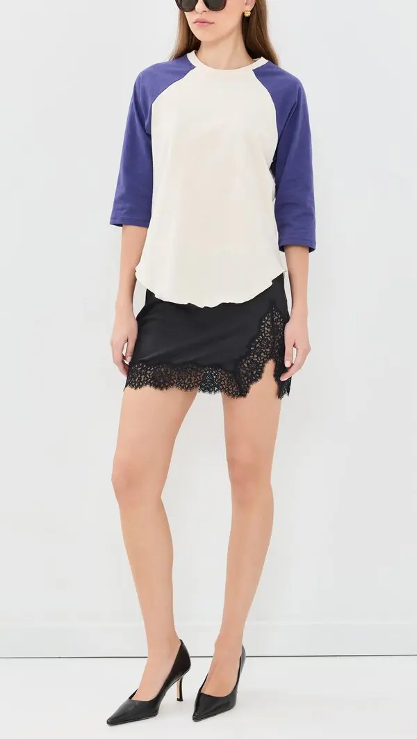 Good American The Lace Trim Skirt