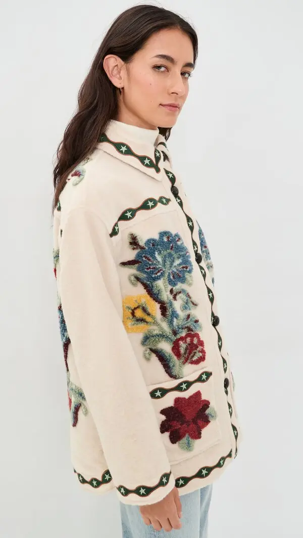 Farm Rio Lunar Boho Fleece Coat