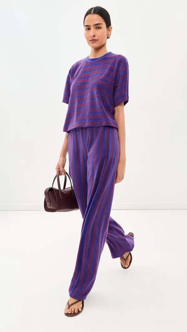 LE BOP Poppy Tee - Deep Iris/bordeaux