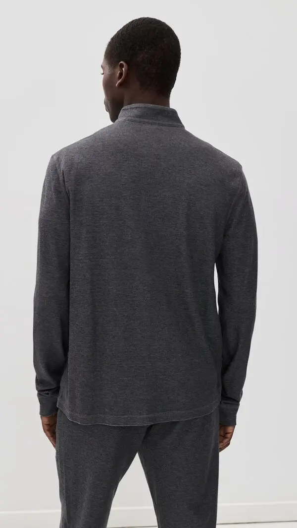 Faherty Brand Knit Melange Quarter Zip Pullover