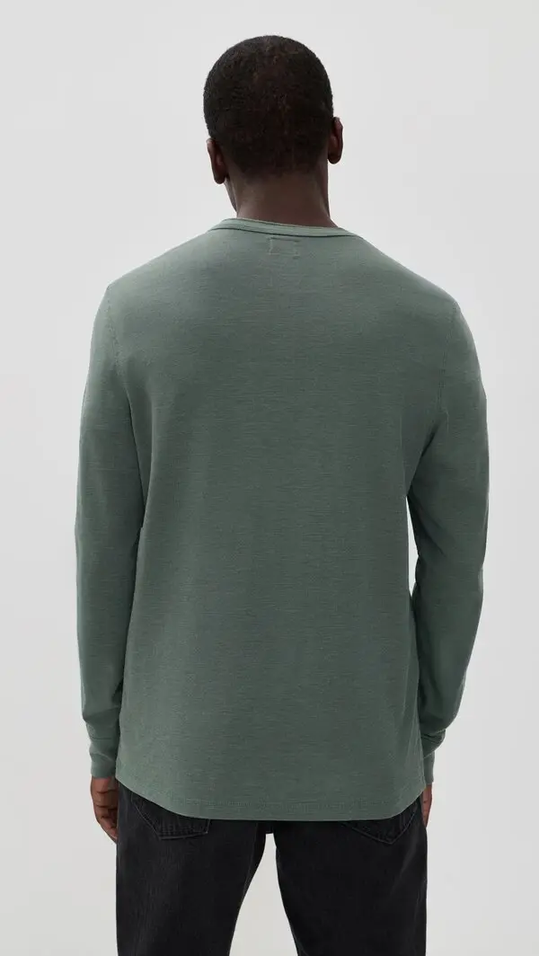 Faherty Brand Long Sleeve Waffle Henley Tee