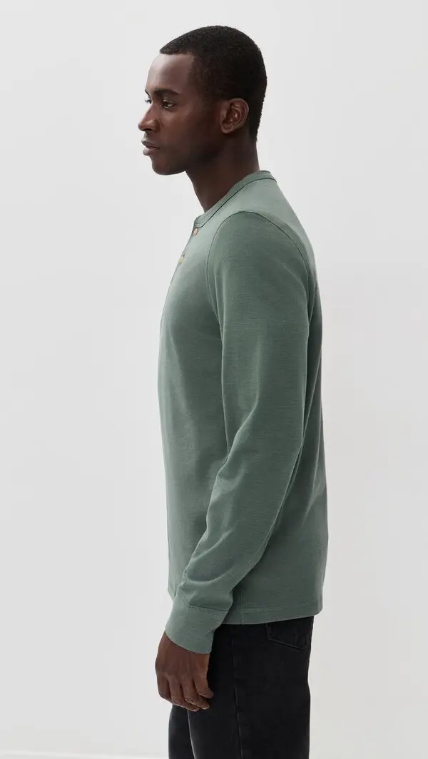 Faherty Brand Long Sleeve Waffle Henley Tee