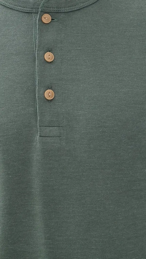 Faherty Brand Long Sleeve Waffle Henley Tee