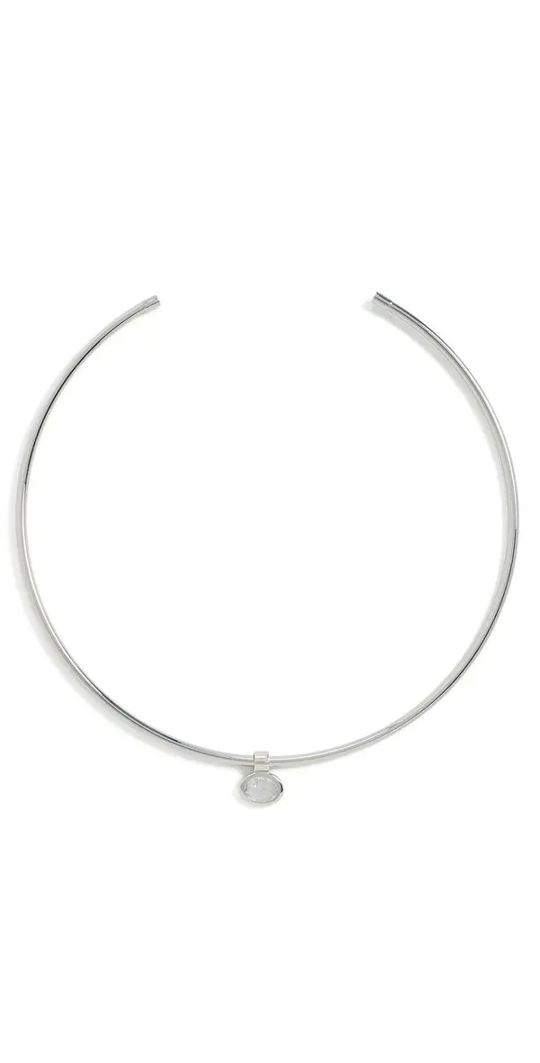 Shashi Esme Collar Choker Necklace - Silver