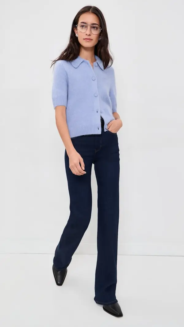 Rag & Bone Jada Brushed Cashmere Short Sleeve Cardigan
