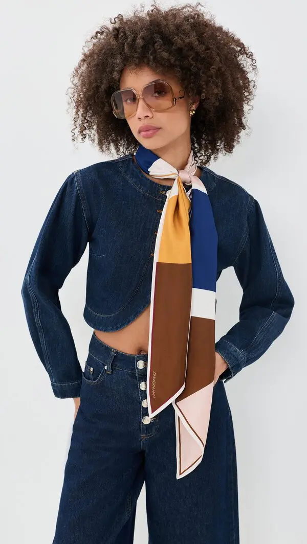 Zimmermann Printed Silk Neck Scarf