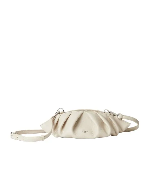 Fendi Ivory Leather Pouch - Nude