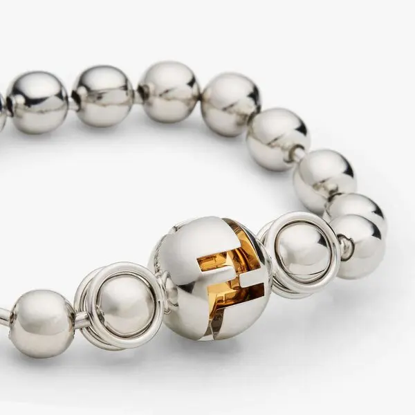 Fendi Silver- And Gold-colored Bracelet