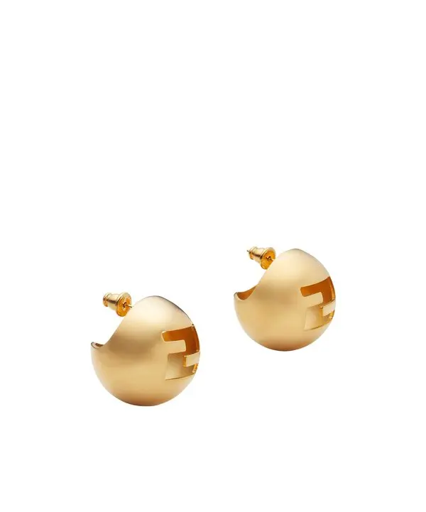 Fendi Sphera Hoop Earrings - Gold