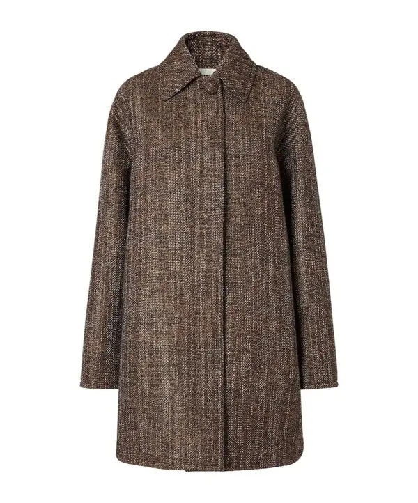 Fendi Beige Alpaca And Wool Parka