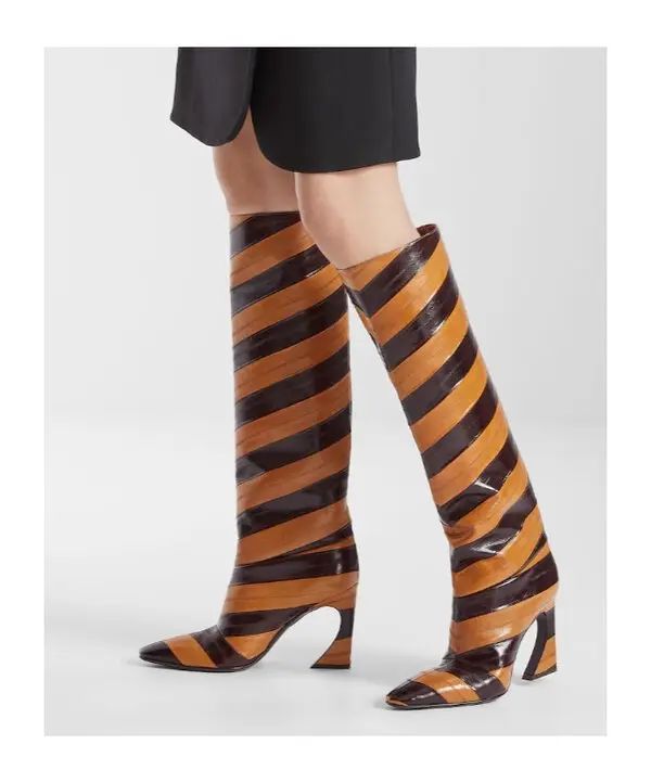 Fendi Arco Two-toned Knee-high Boots