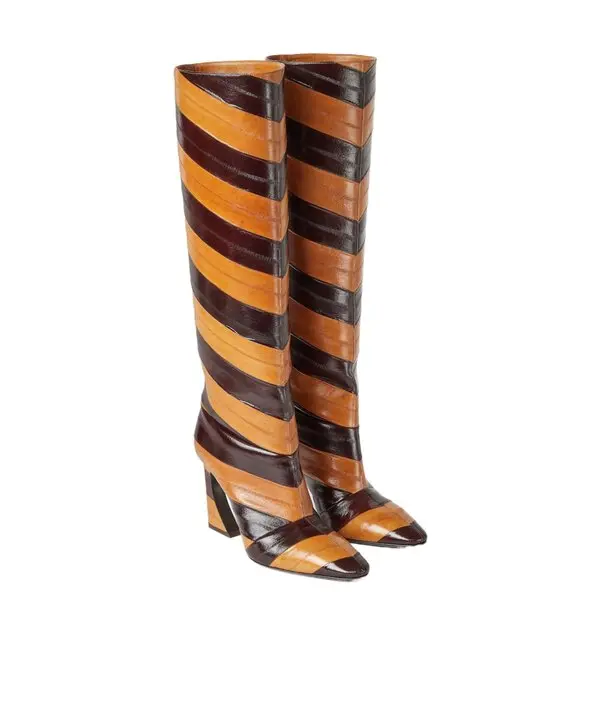Fendi Arco Two-toned Knee-high Boots