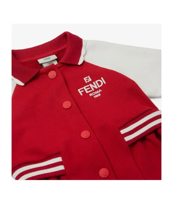 Fendi And White Fleece Baby Dress