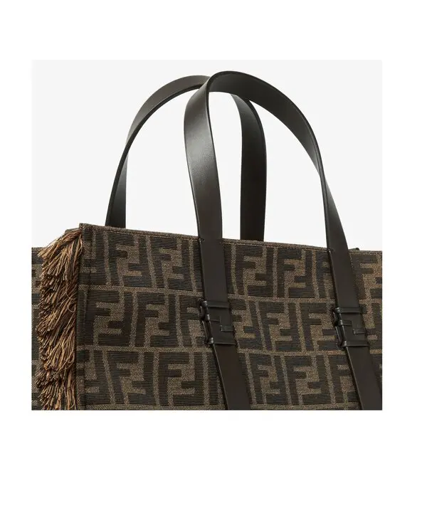 Fendi Summer Ff Jacquard Fringed Tote Bag