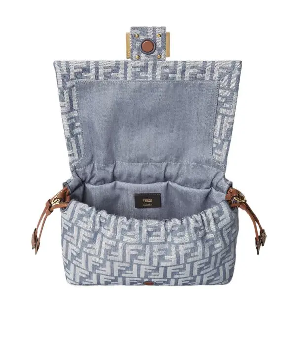Fendi Denim-effect Ff Jacquard Bag