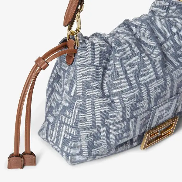Fendi Denim-effect Ff Jacquard Bag