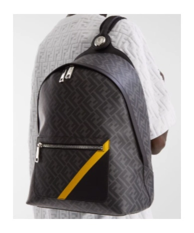 Fendi Diagonal Chiodo Medium Backpack
