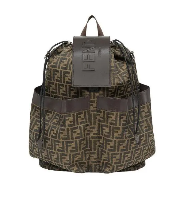 Fendi Ff Motif Drawstring Backpack