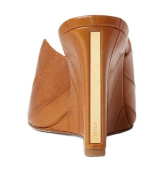 Fendi Beige Hagfish Leather Sandals