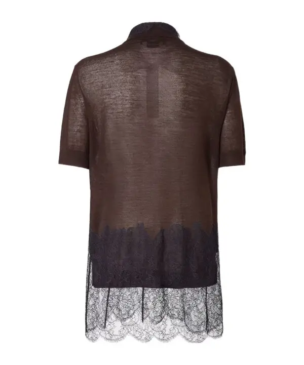 Fendi Cashmere And Wool Polo Shirt - Brown