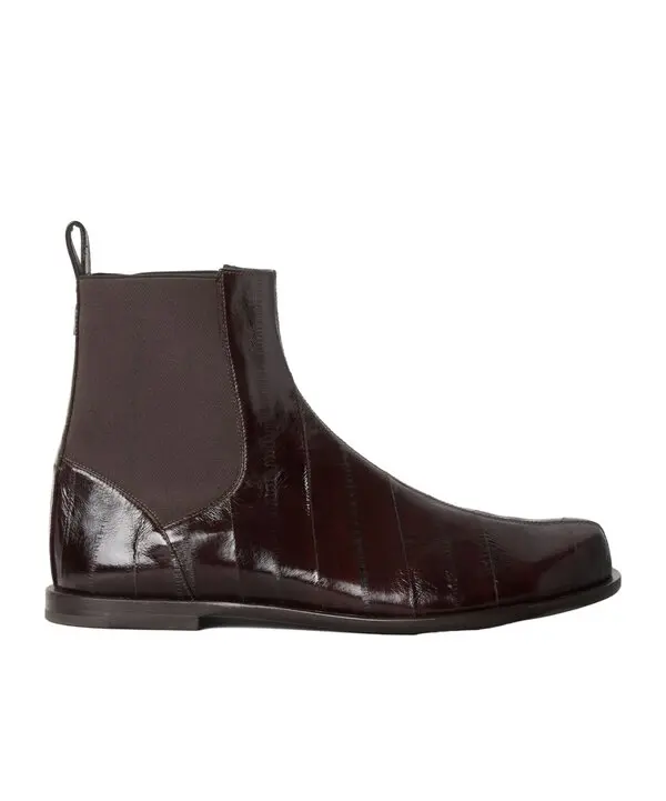 Fendi Hagfish Leather Chelsea Boots