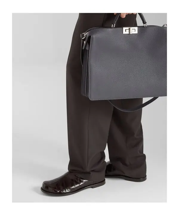 Fendi Hagfish Leather Chelsea Boots