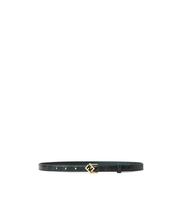 Fendi Hagfish Leather Belt - Green