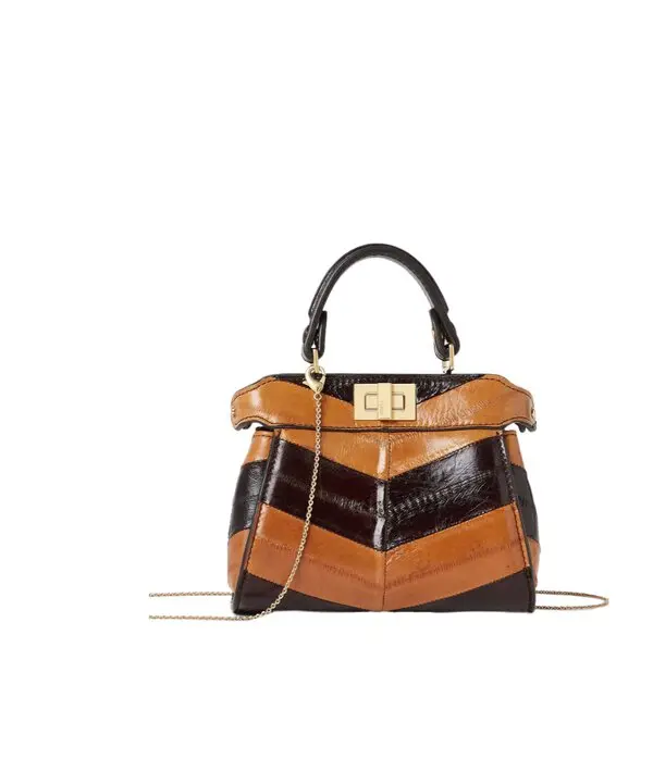 Fendi Two-tone Hagfish Leather Miniature
