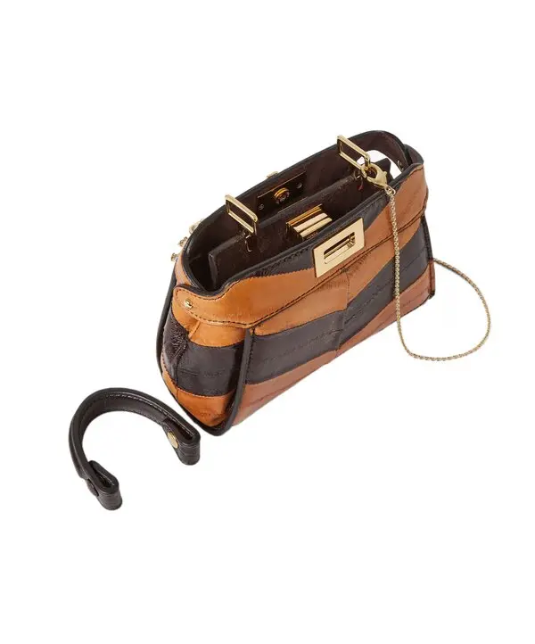 Fendi Two-tone Hagfish Leather Miniature