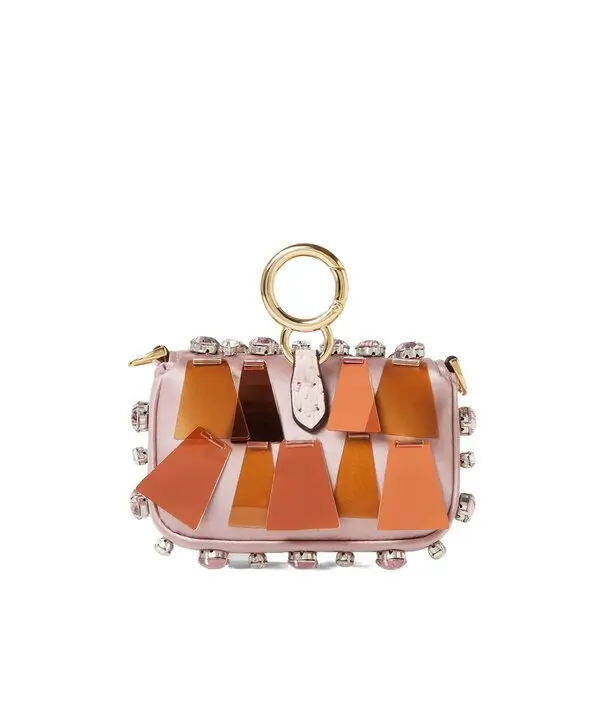 Fendi Satin Charm With Appliqués