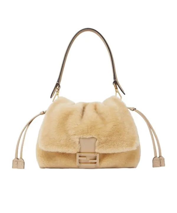 Fendi Shearling Bag - Beige