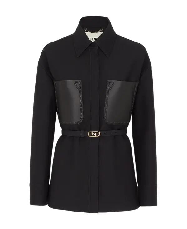Fendi Belted Button-down Jacket