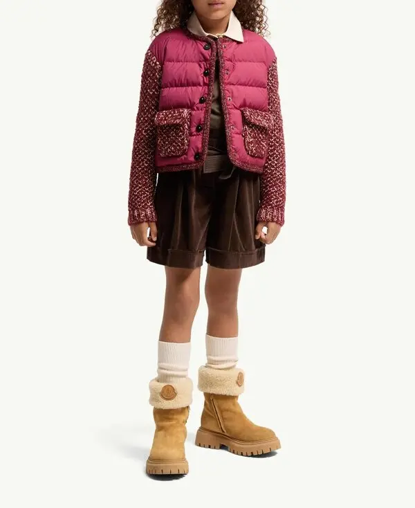 Moncler Padded Wool Blend Cardigan