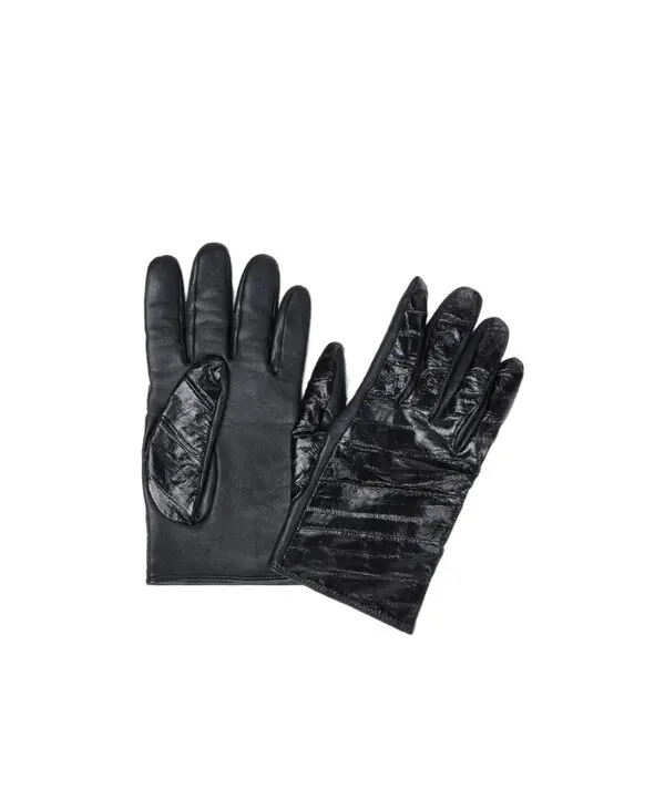 Fendi Chevron Hagfish Gloves - Black