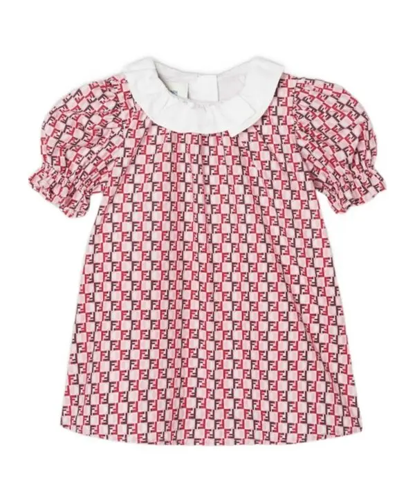 Fendi Multicolor Poplin Baby Dress