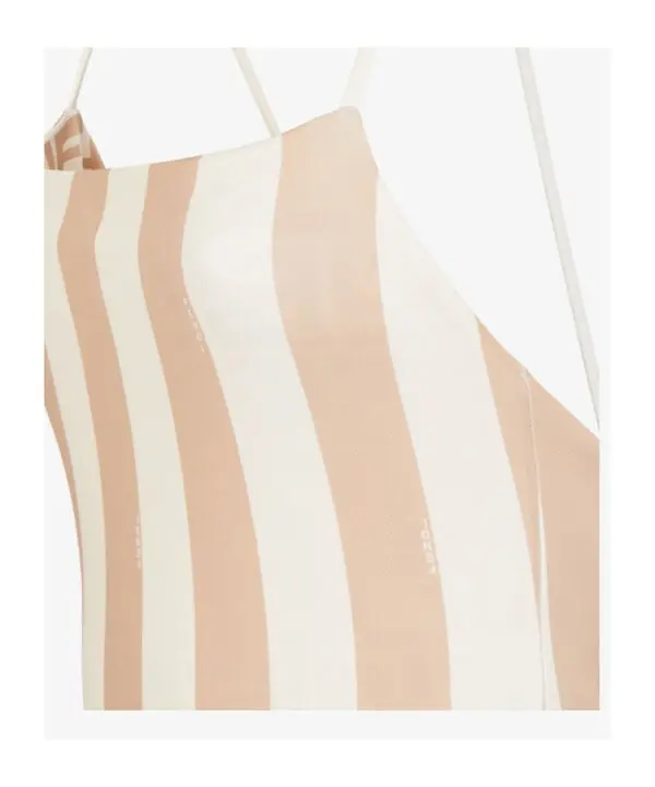Fendi Pequin Striped One Piece Swimsuit