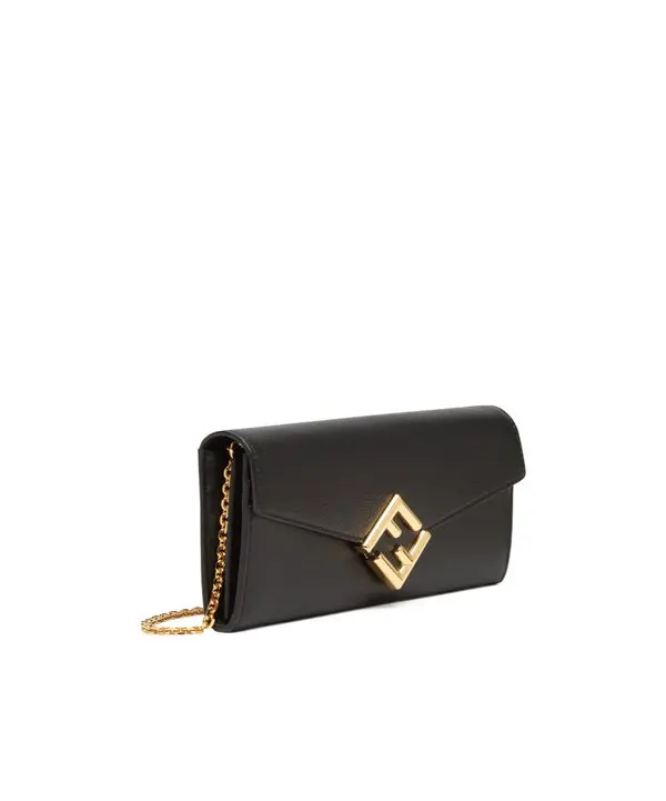 Fendi Ff Diamonds Chain-linked Continental Wallet