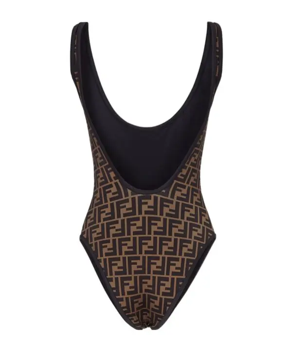 Fendi Ff Logo Printed Swimsuit