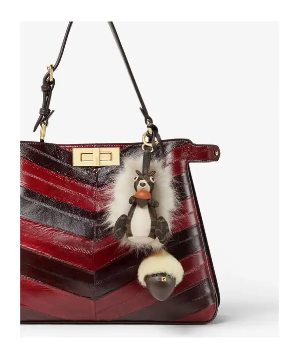 Fendi Ff Jacquard Fabric Charm