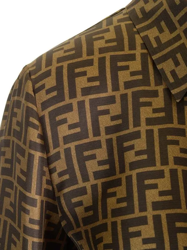 Fendi Logo Printed Cropped Shirt