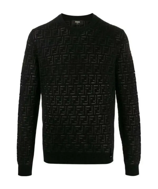 Fendi Allover Ff Jacquard Crewneck Jumper