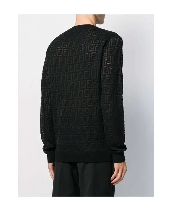 Fendi Allover Ff Jacquard Crewneck Jumper