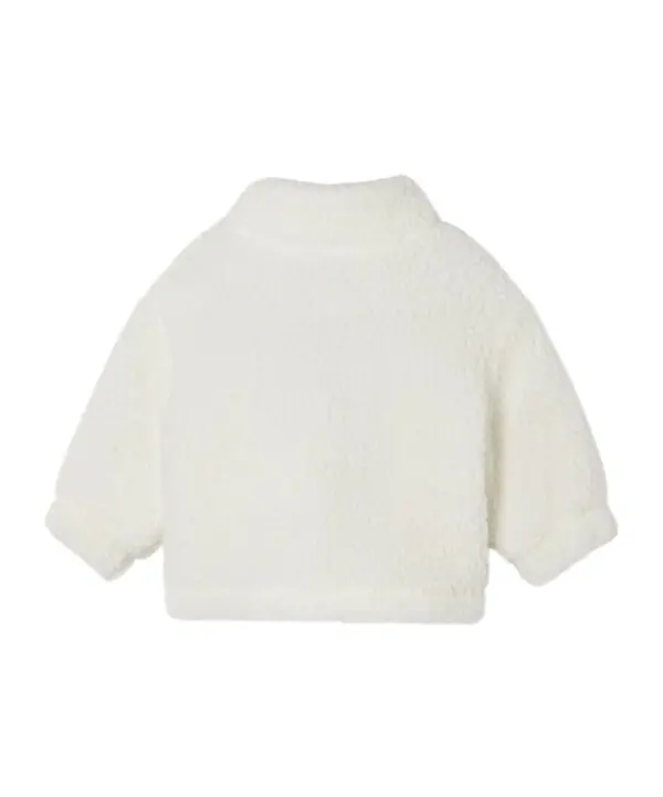 Fendi Cream Baby Teddy Bear Fleece With Patch - White